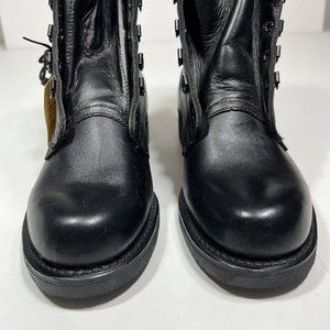 Addison | Shoes | Vtg 9s Addison Shoe Company Black Combat Boots Mens 6 ...